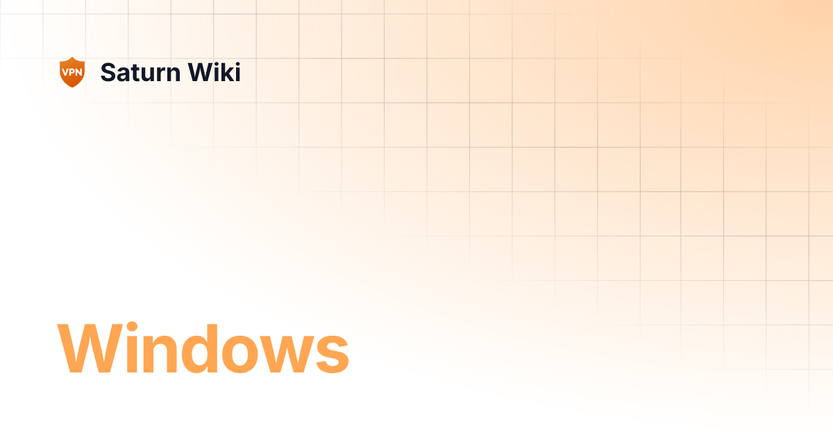 Windows | Saturn Wiki
